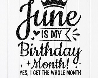 June Birthday Girl High Resolution 300dpi SVG-PNG-JPG Digital-vector ...