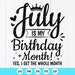 July is My Birthday Month Svg, July Birthday SVG, Birthday Party Gift ...
