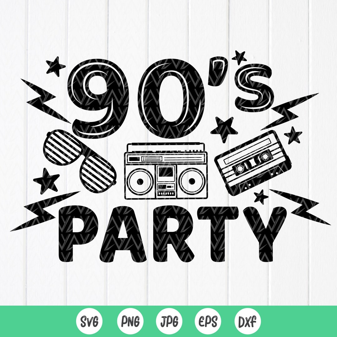 90s Party Svg,90s Girl Svg,90's Party Svg,retro 90s Clipart,music ...