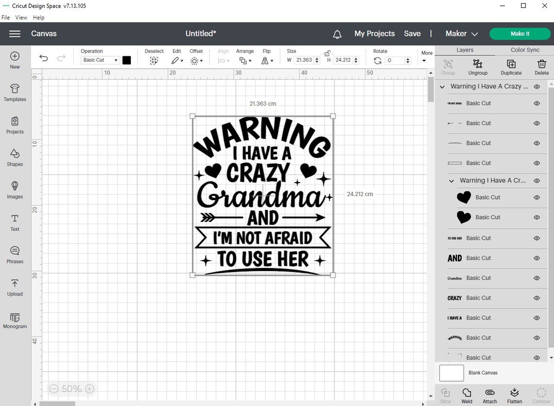 Crazy Grandma SVG PNG: Warning Daughter Gift ,cricut Files (digital ...