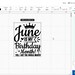 June is My Birthday Month Svg, June Birthday SVG, Birthday Party Gift ...