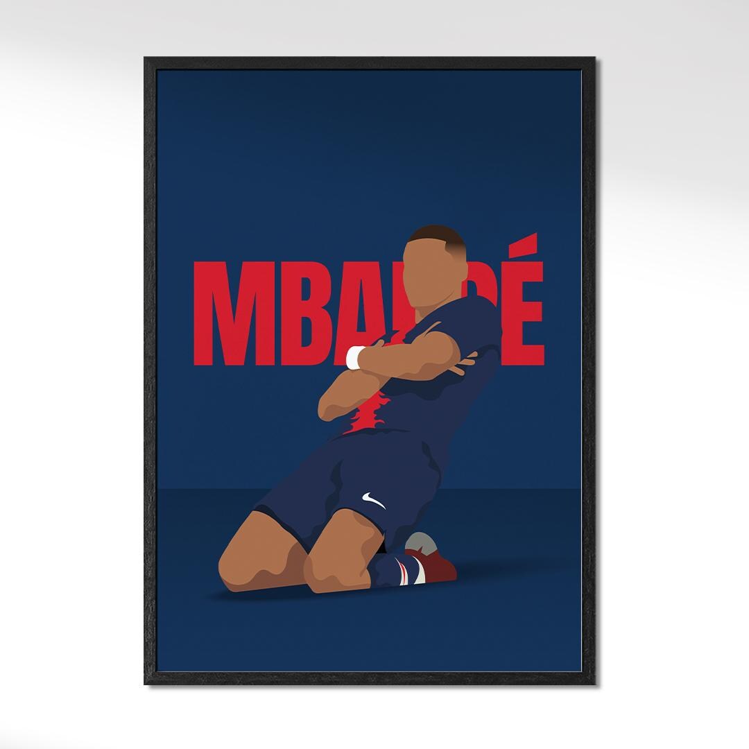 Kylian Mbappé Football Fan Art Print, Paris Saint Germain, Digital Wall ...