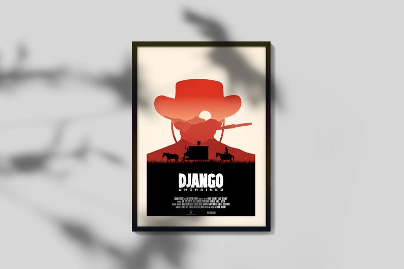 Django Unchained Art Print, Digital Wall Art, Quentin Tarantino, Fan ...