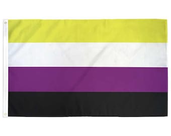 Non-binary Pride Flag 3x5 Feet - Etsy