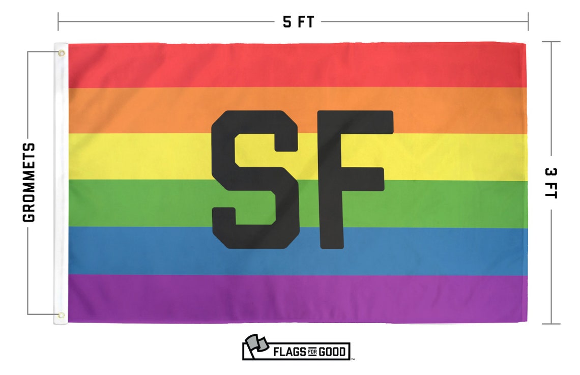 San Francisco Rainbow Pride Flag | Etsy