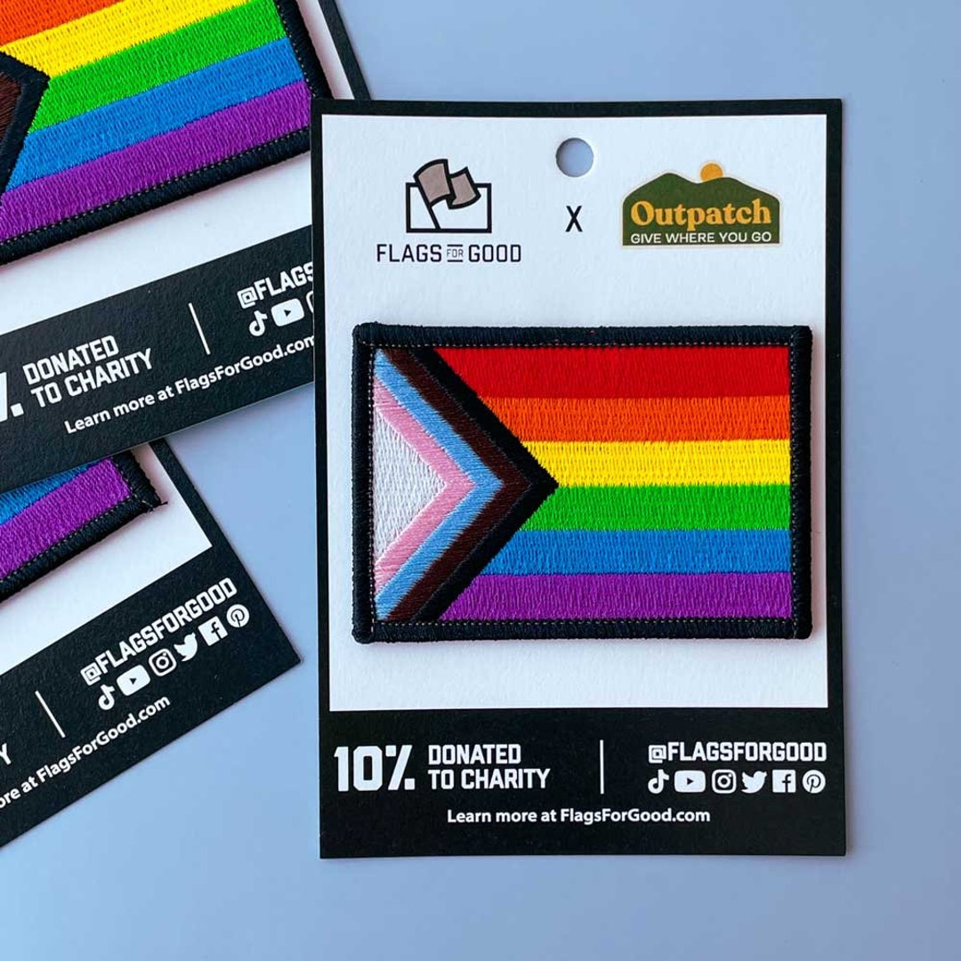 Progress Pride Flag Patch Stick-on Rainbow Pride Patch - Etsy