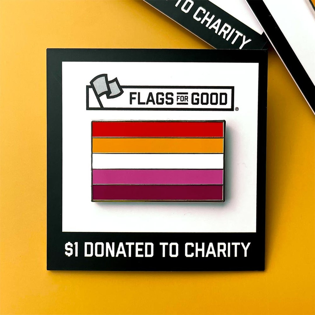 Lesbian Pride Flag Enamel Pin - Etsy