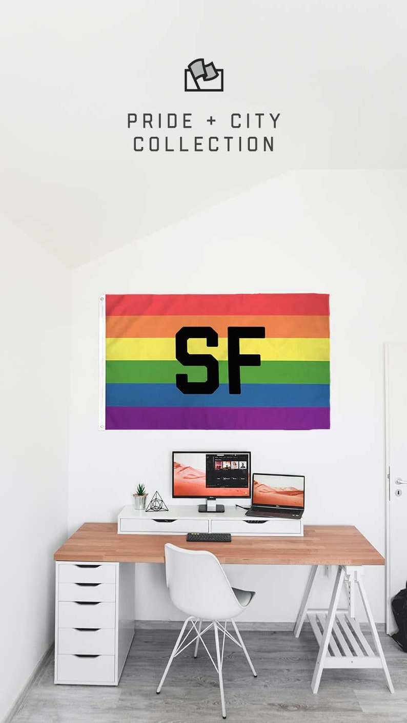 San Francisco Rainbow Pride Flag - Etsy