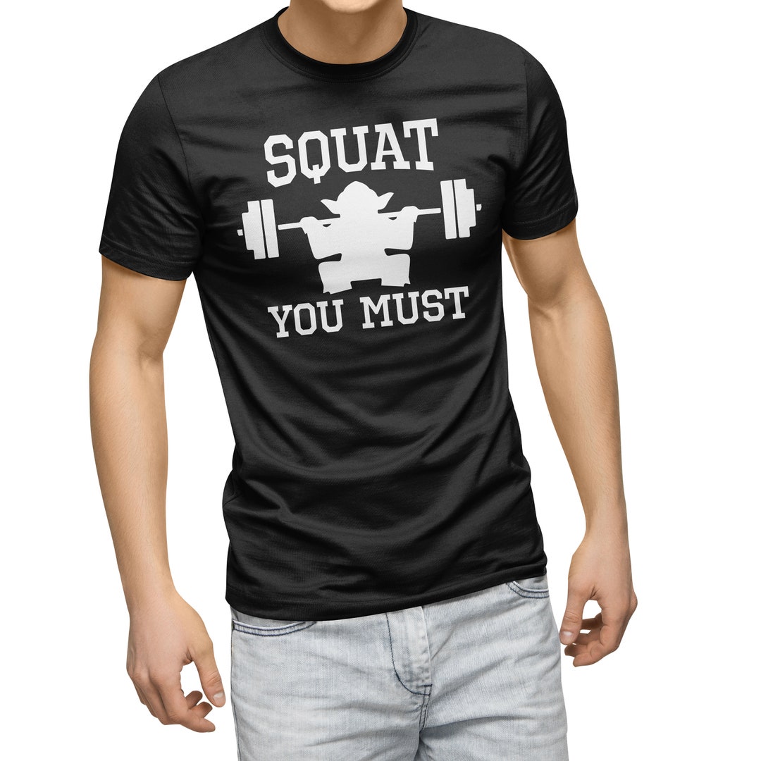 Squat You Must Gym Workout Star Wars Fans Yoda Squatting Great - Etsy.de