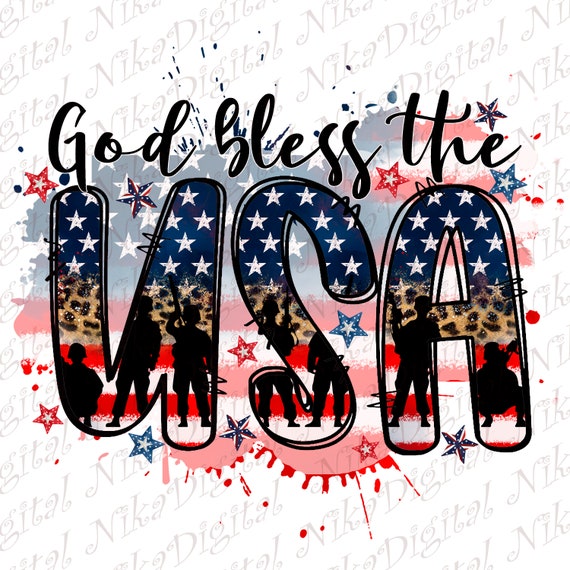 God Bless the Usa Png American Flag Png Blessed America Png - Etsy