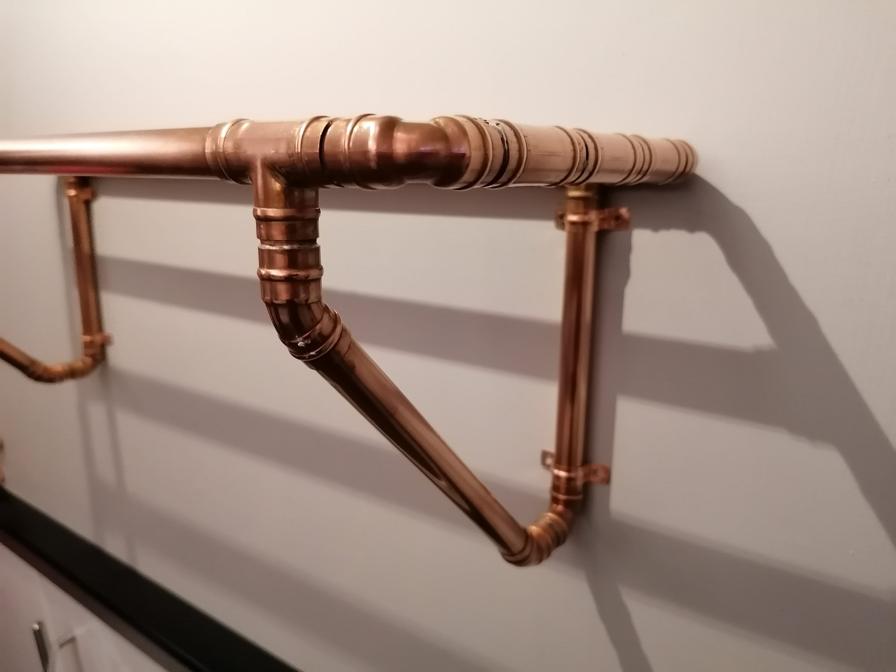 Copper Pipe Shelf With 5 Rungs Handmade - Etsy UK