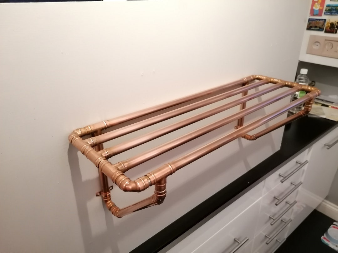 Copper Pipe Shelf With 5 Rungs Handmade - Etsy UK