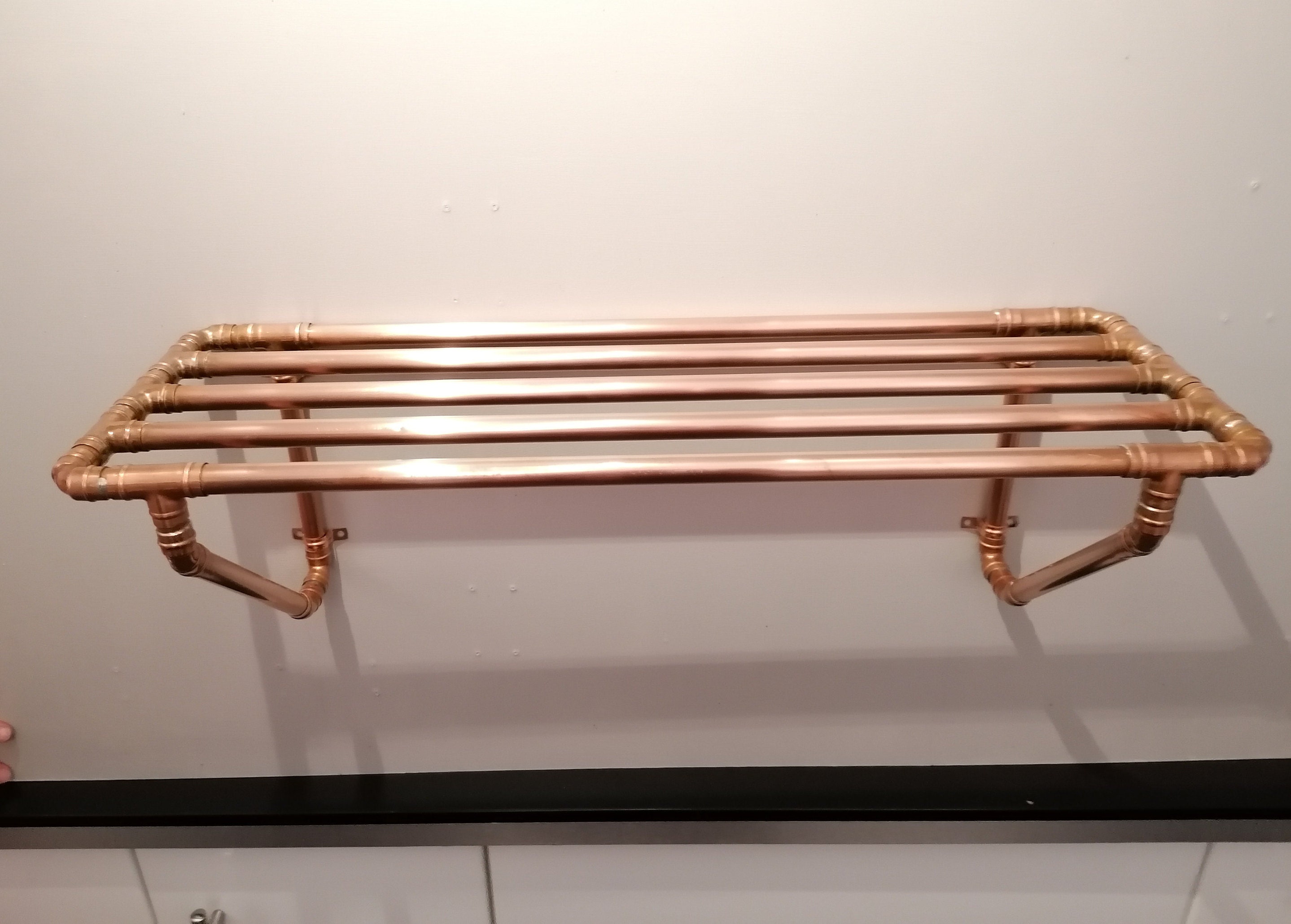 Copper Pipe Shelf With 5 Rungs Handmade - Etsy UK