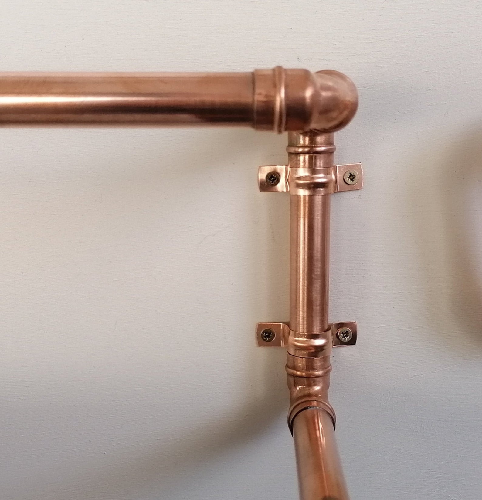 Copper Pipe Double Towel Rail - Handmade - Etsy UK