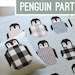 Penguin Party Quilt and Pillow Pattern-60*60in Finished Size Quilt ...