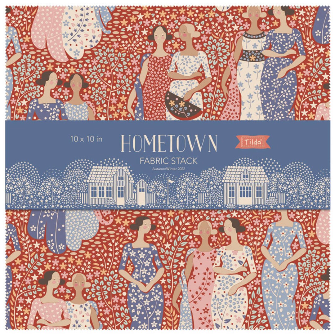 Tilda Hometown Fabric Stack of 40 Fabrics 10 in (25 Cm) Squares. - Etsy