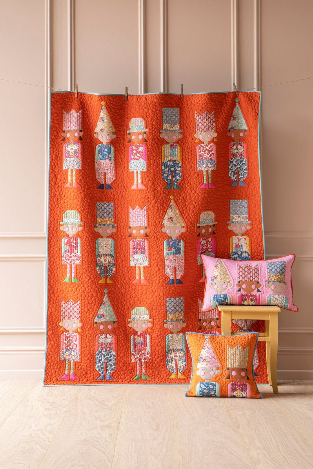 Tilda Jubilee Birthday Party Quilt Kit in Rust- 58in X 73in Finished ...