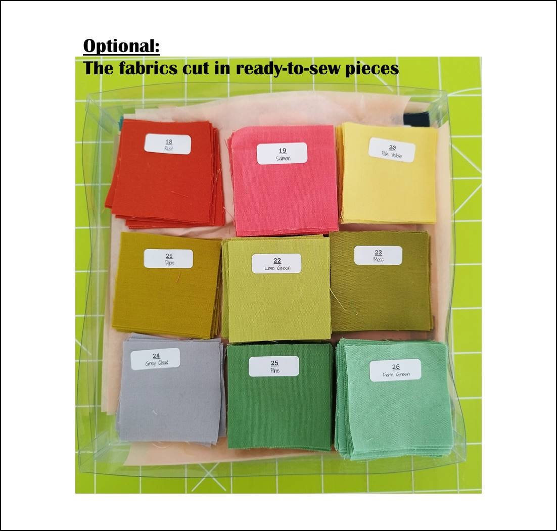 Tilda Solids Flower Bouquet Embroidery Quilt Kit- 63.5*81.5in Finished ...