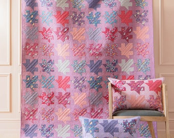 Tilda Hibernation Maple Leaf Quilt Kit in Sage- 66in X 82in Finished ...