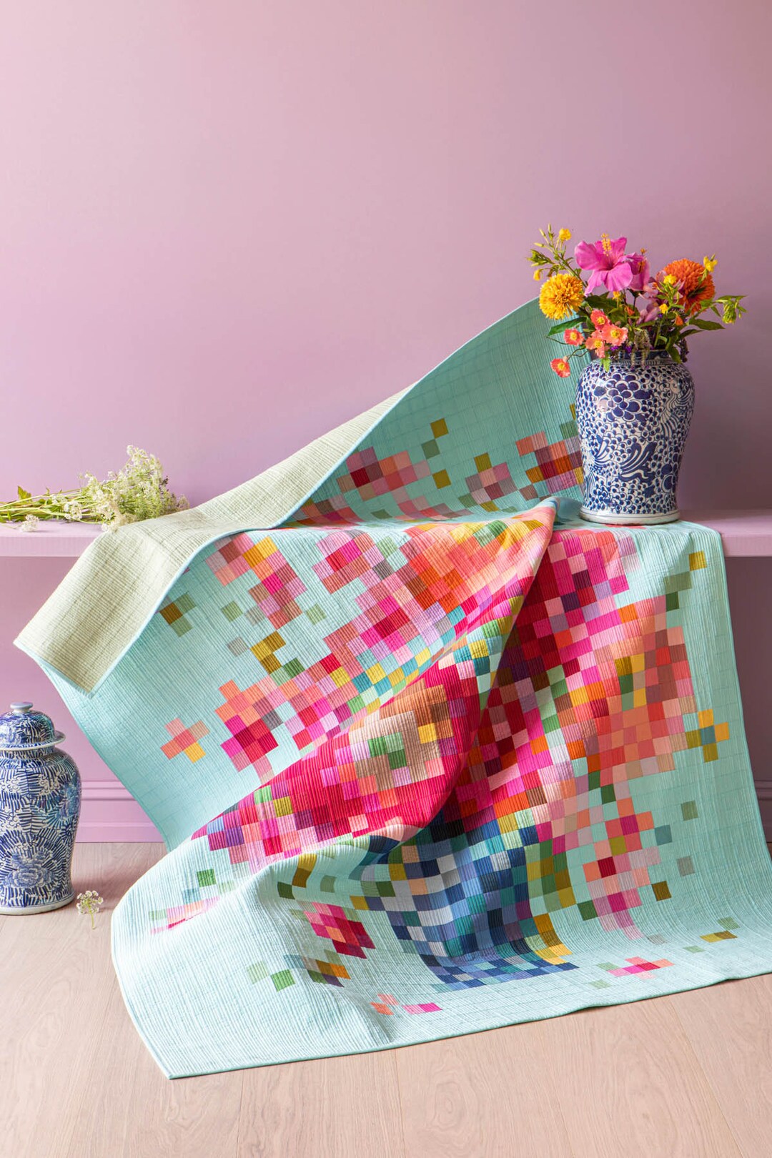 Tilda Solids Flower Vase Embroidery Quilt Kit 63.581.5in - Etsy