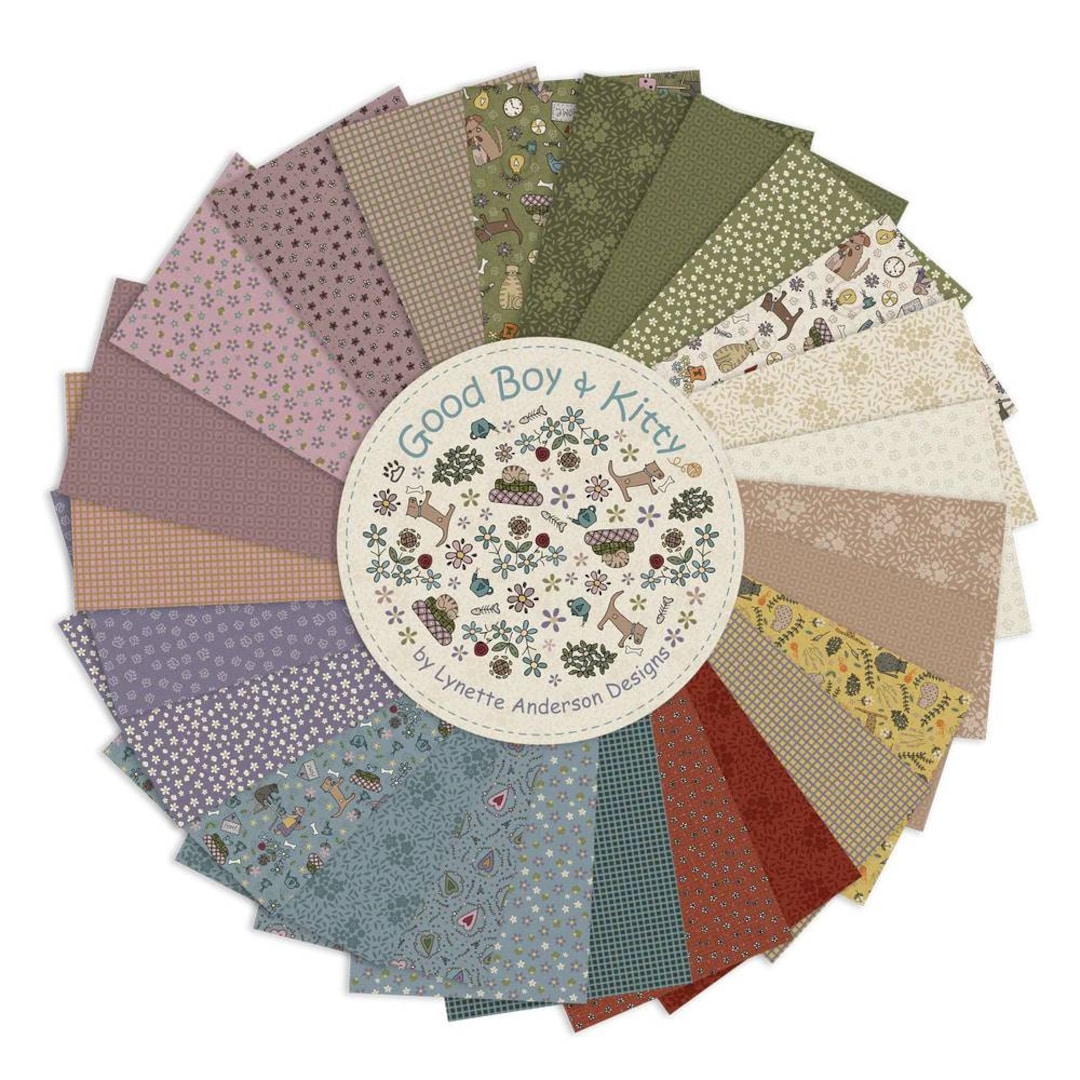 Lynette Anderson: Good Boy and Kitty - Fat Quarter Bundle of 25 ...