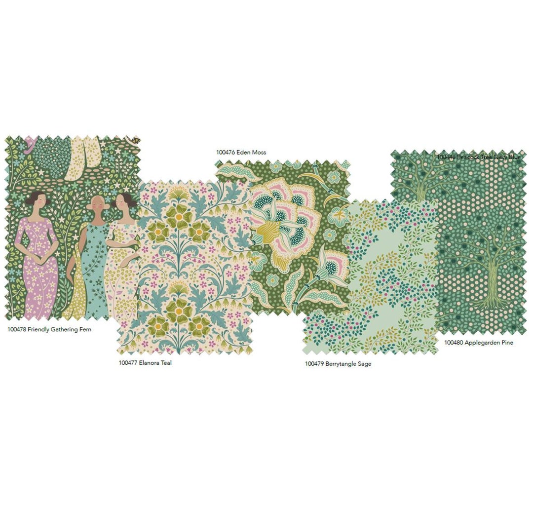 Tilda Hometown Green/sage Fabrics by the Meter - Etsy