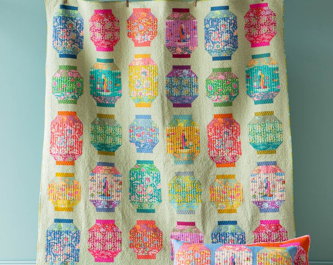 Tilda Bloomsville Blooming Lanterns Quilt Kit (sage Green)- 68.5*86.5in Finished Size Quilt Kit ...