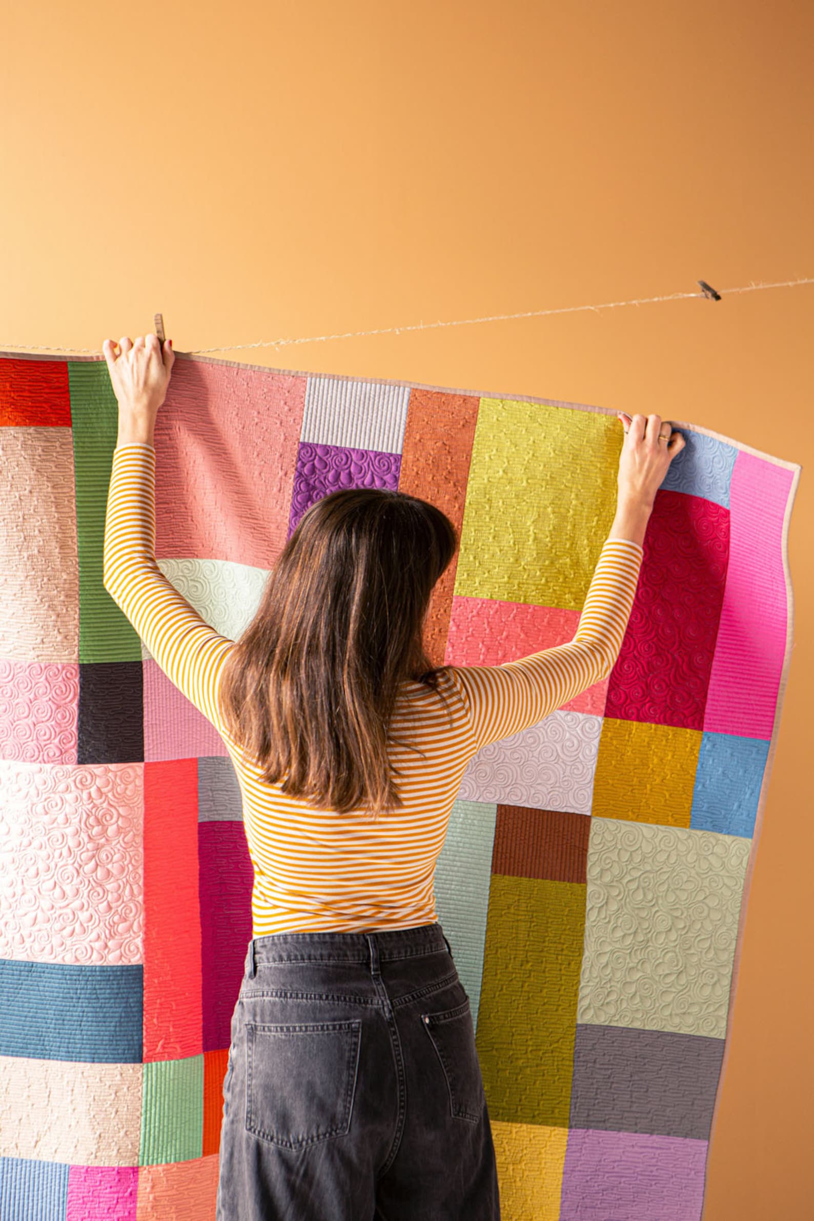Tilda Solids Colour Dance Quilt Kit- 70.5*96.5in Finished Size Quilt ...