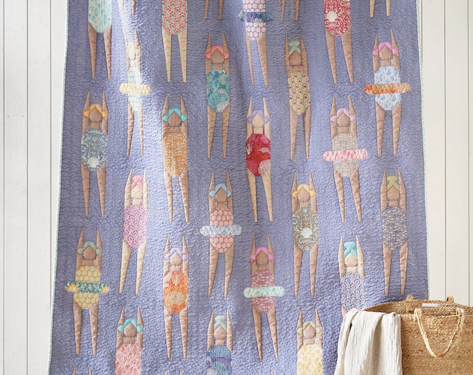 Tilda Cotton Beach Swim Team Quilt Kit- 59.5*73.75in Finished Size ...