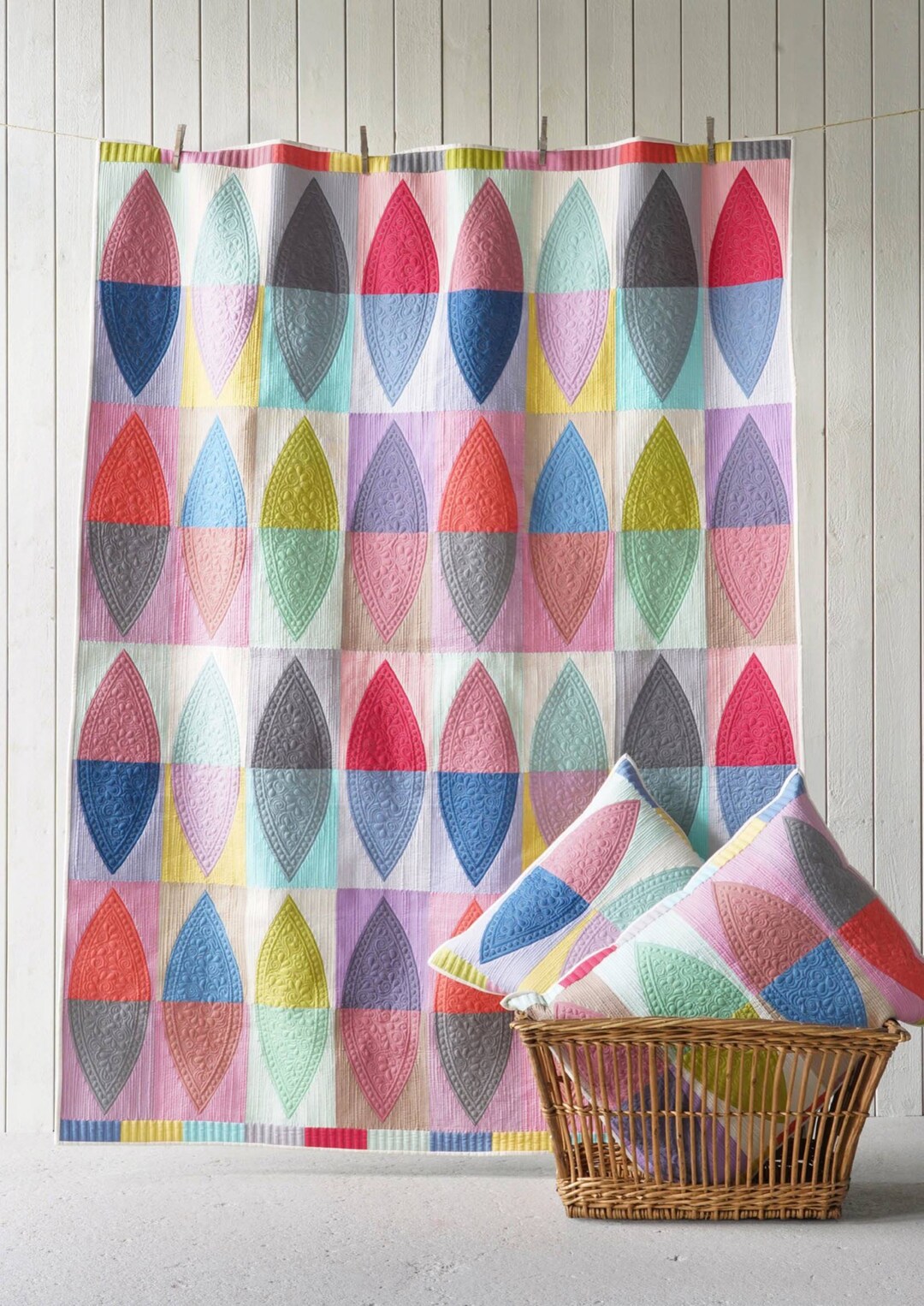 Tilda Colorplay Leaf Quilt Kit- 56.5*75.5in Finished Size Quilt Kit and ...