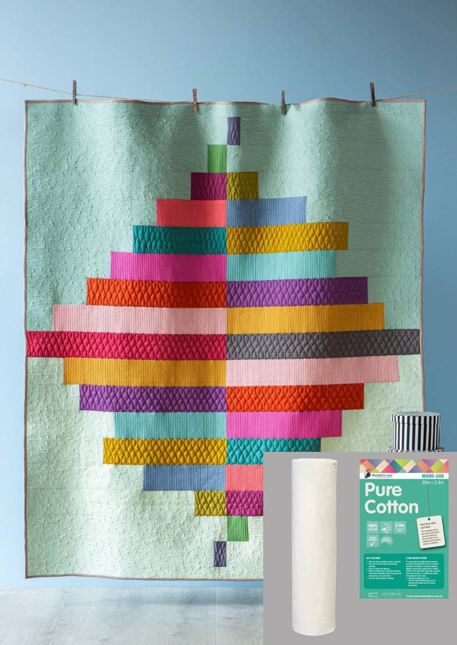 Tilda Solids Spinning Top Quilt Kit cool Colorway - Etsy