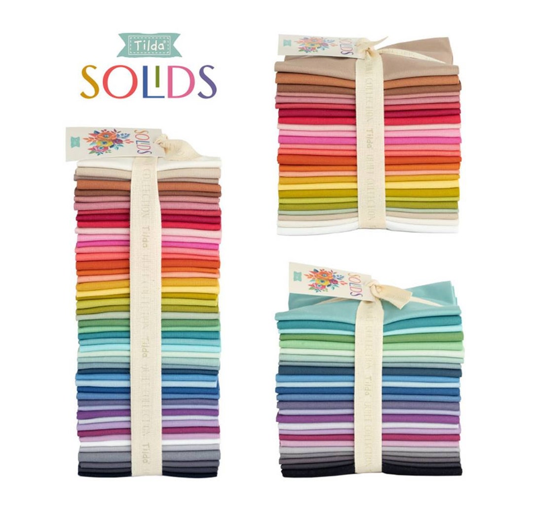 Tilda Solid Basics Precuts- Fat Quarter and Fat Eight Bundles of Crafting Fabrics - Etsy
