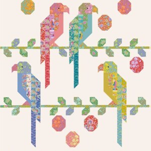Tilda Bloomsville Mango Garden Quilt Kit dove White 65.583.5in Finished ...