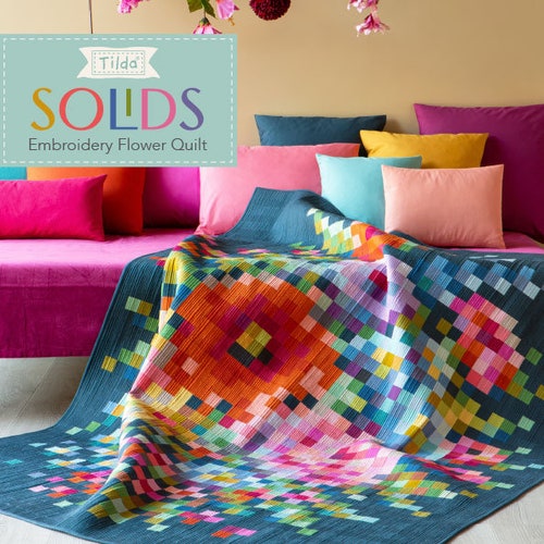 Tilda Solids Colour Dance Quilt Kit 70.596.5in Finished Size - Etsy