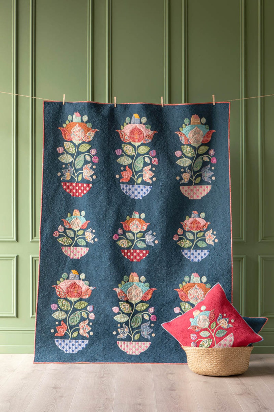 Tilda Hometown Putting Down Roots Quilt Kit Optional Pillows Kit And Optional Batting Etsy