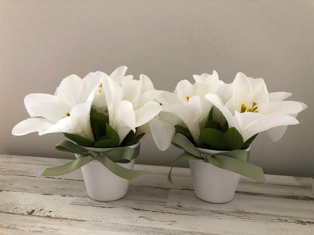 White Lily, Faux Lily, Spring Flowers, Artificial Lily, Artificial ...