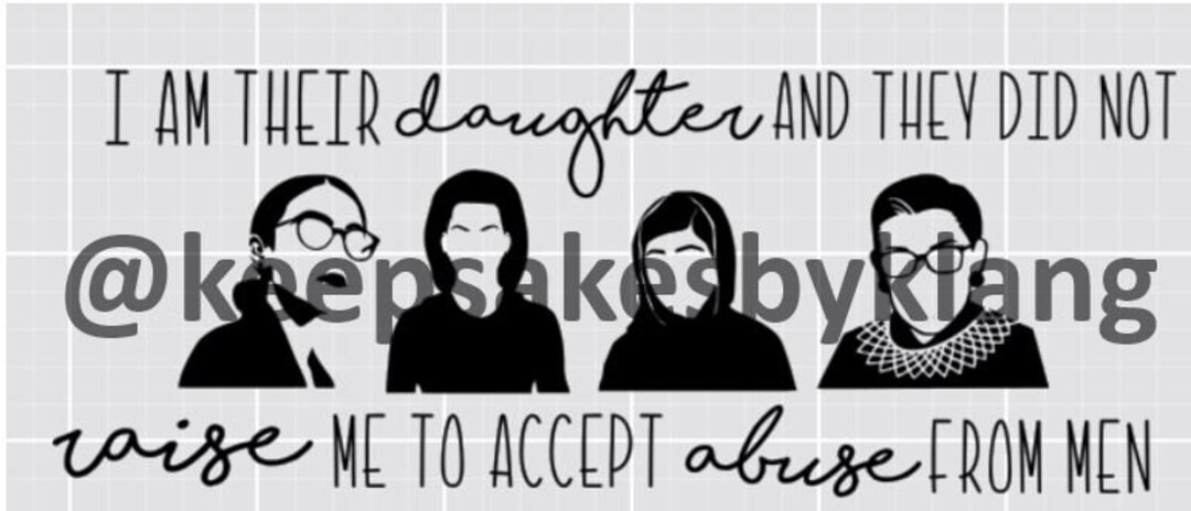 AOC Quote Decal (iron on or Permanent Sticker) RBG, Malala, Michelle ...