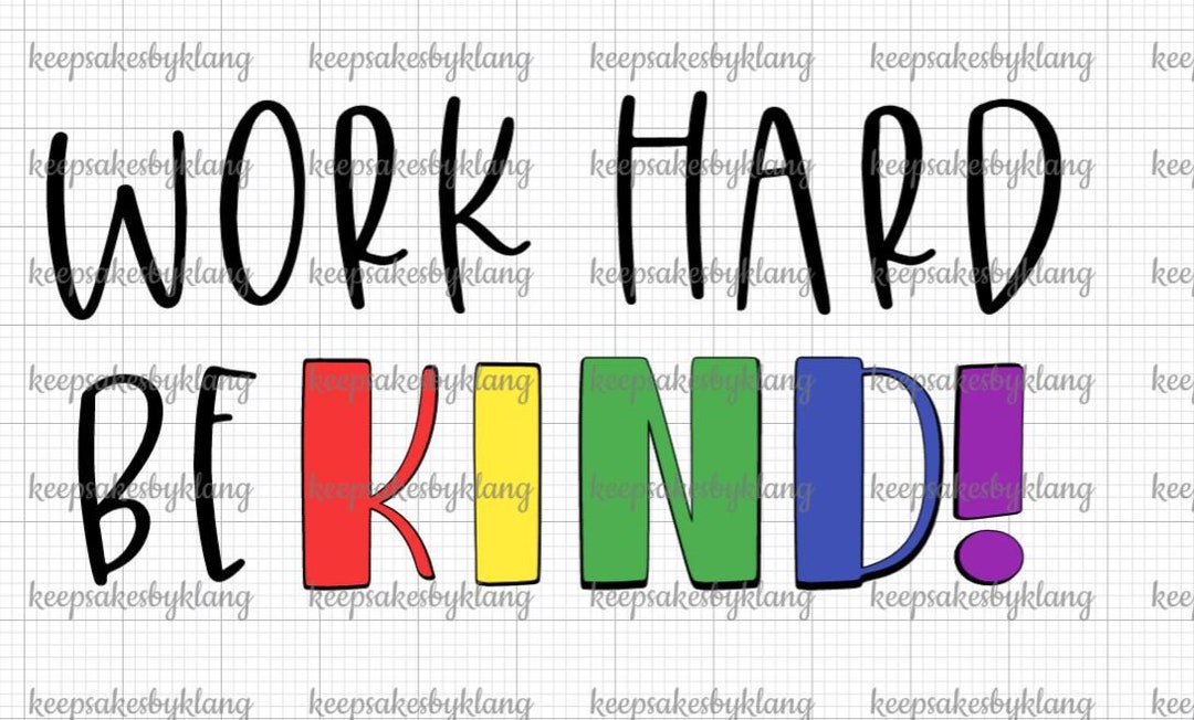 Work Hard Be Kind Motivational/car Decal - Etsy