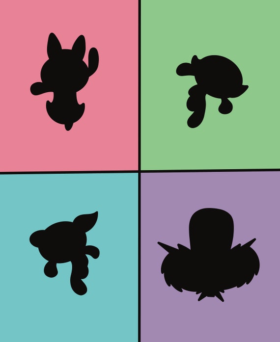 Powerpuff Girls Color Block Digital Print - Etsy