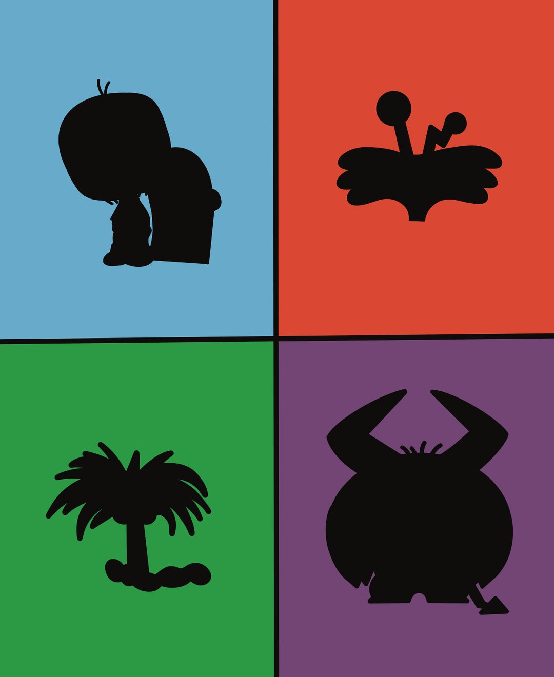 Fosters Home for Imaginary Friends Color Block Digital Print - Etsy