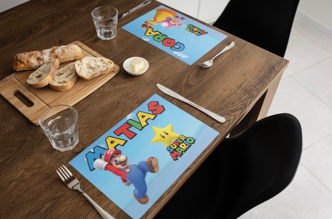 Personalized Super Mario Placemats: Level up Mealtime With Mario ...