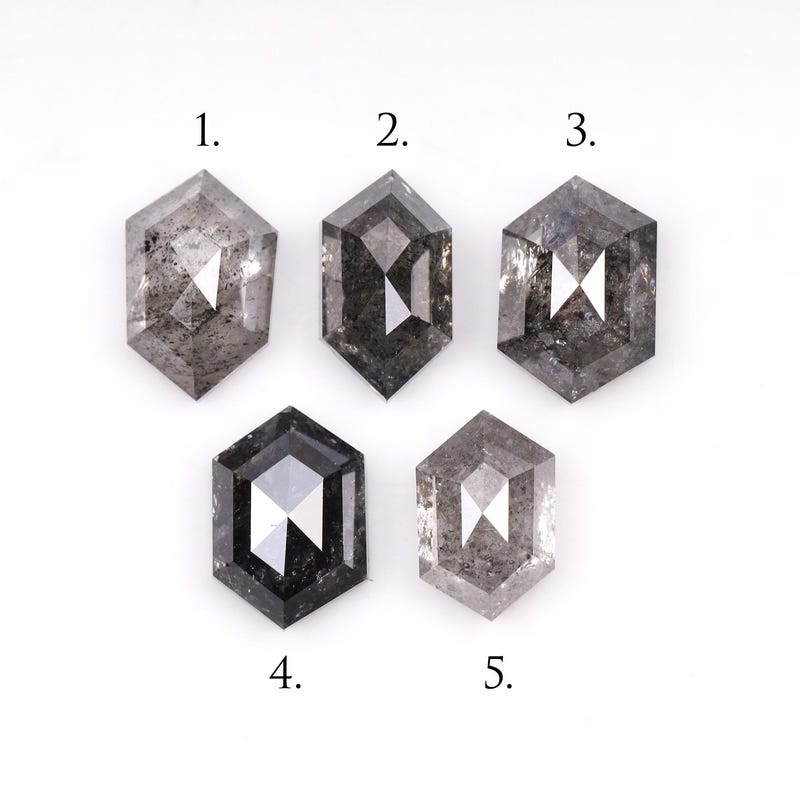 Hexagon Diamond Ring - Etsy Canada