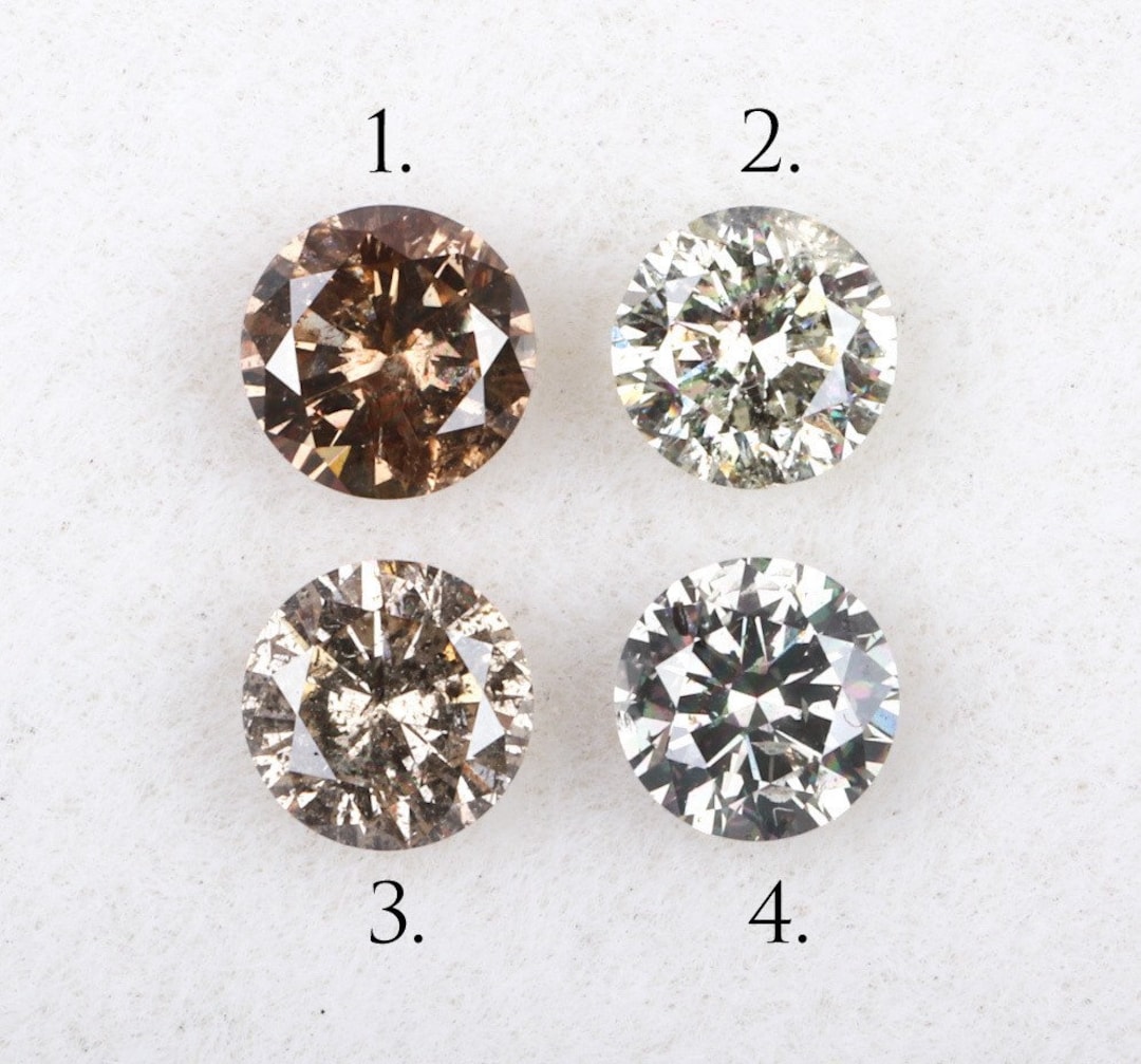 Natural Loose Diamond Fancy Color Diamond Round Brilliant Cut Diamond ...
