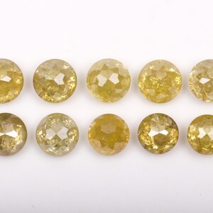 Natural Loose Diamond, Natural Yellow Diamond, Round Rose Cut Diamond ...