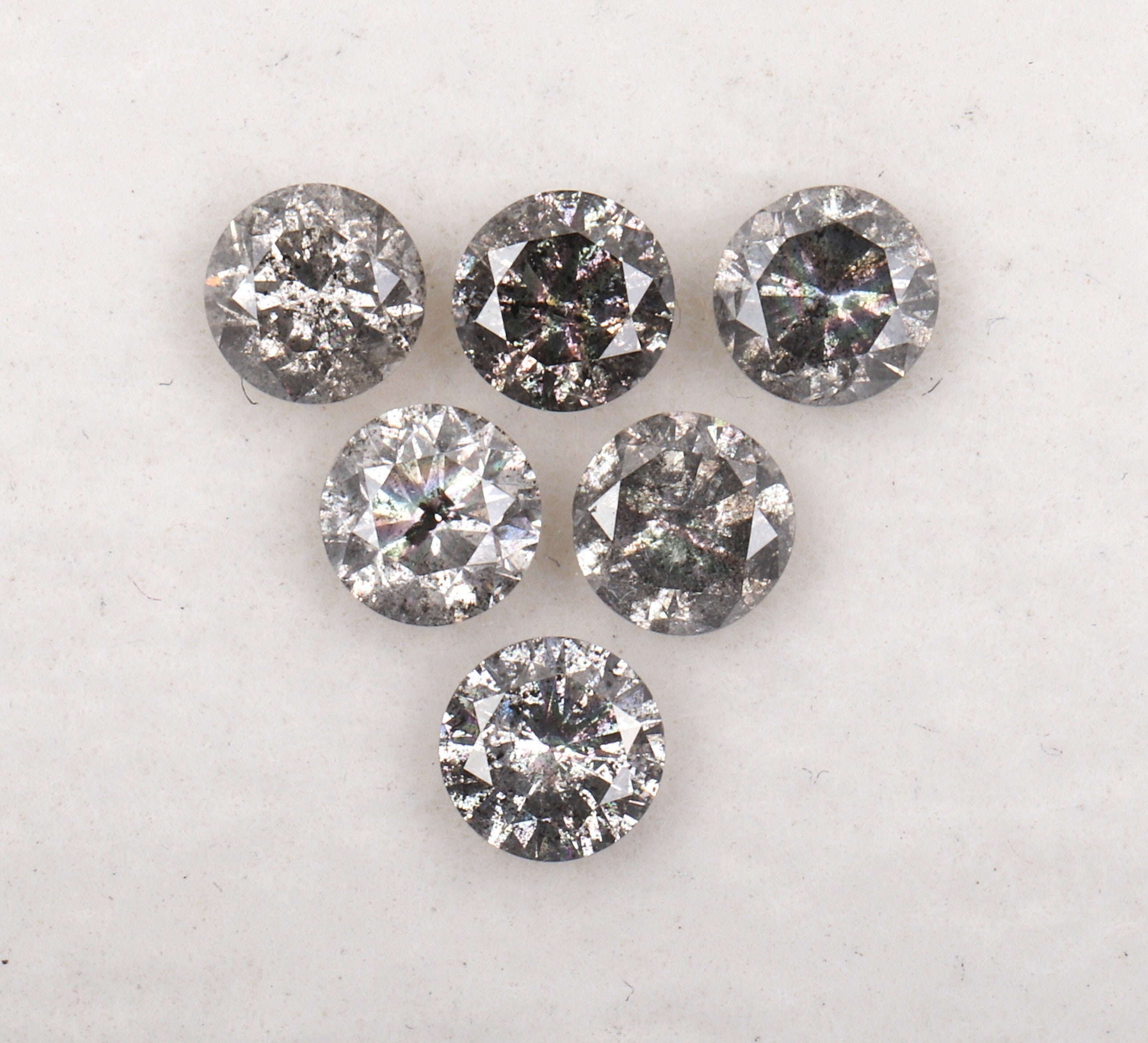 3.9 MM Natural Loose Diamond Salt and Pepper Transparent | Etsy