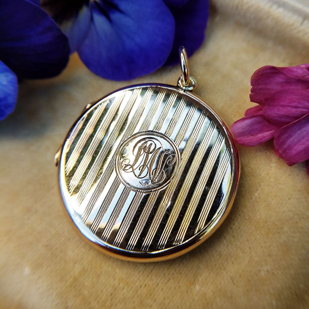 Antique Locket Vintage Gold Locket Photo Locket - Etsy