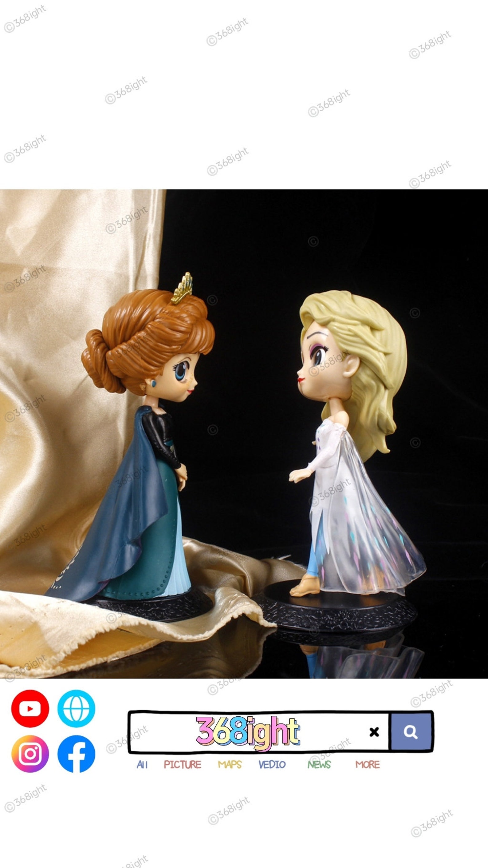 Frozen Elsa Anna Min Figure Cake Accessories - Etsy