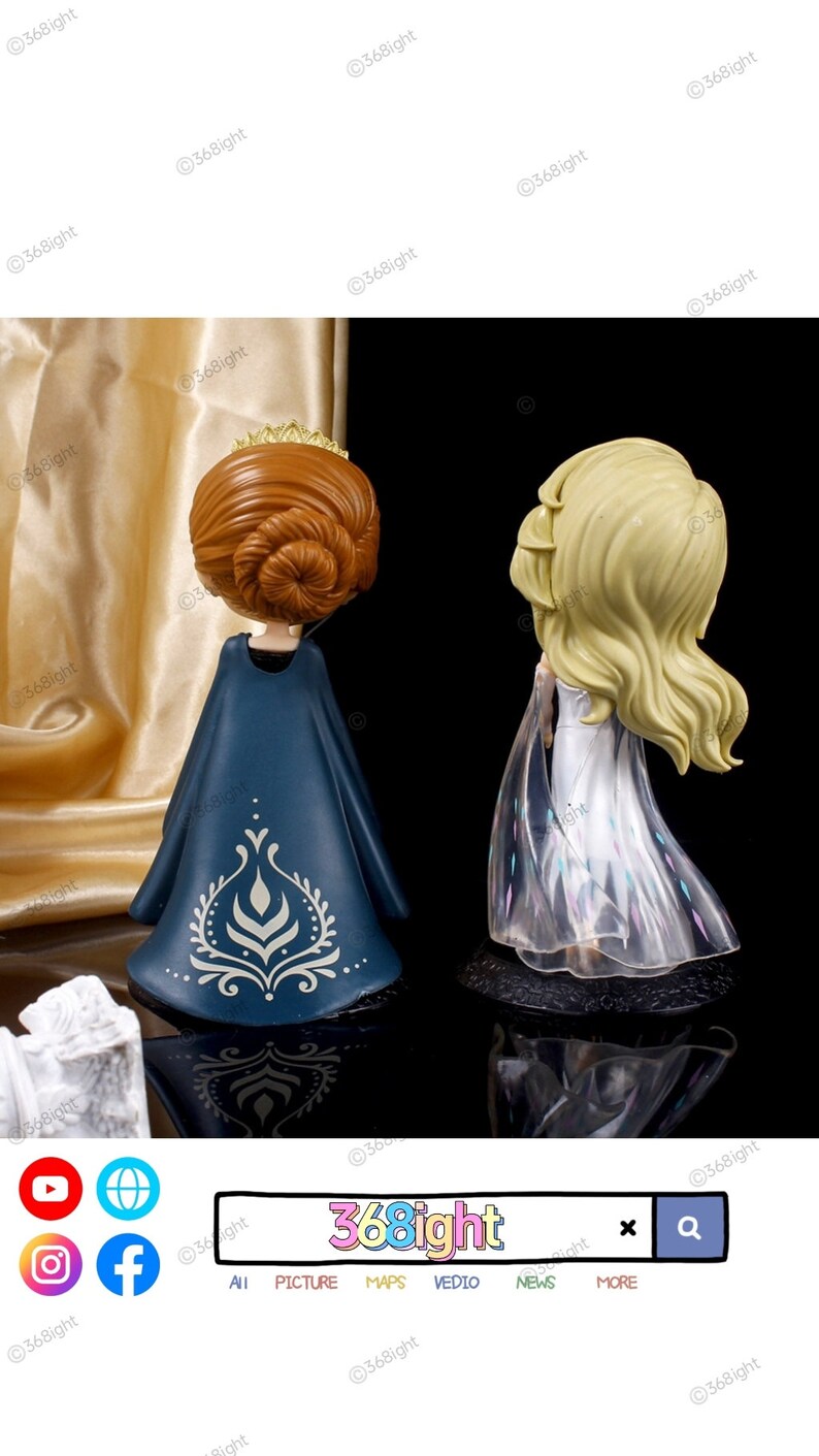 Frozen Elsa Anna Min Figure Cake Accessories - Etsy