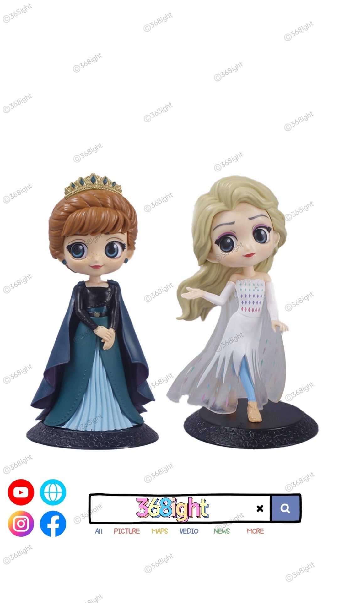 Frozen Elsa Anna Min Figure Cake Accessories - Etsy
