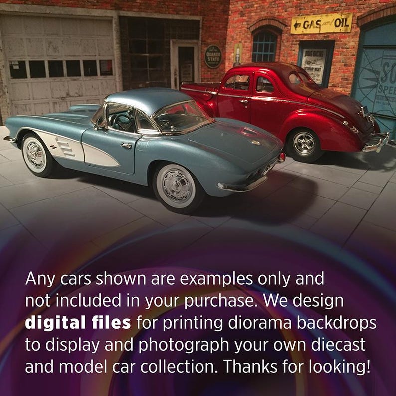 1:24 Scale Diorama Miniature Road Panel Diecast Model Car Background ...